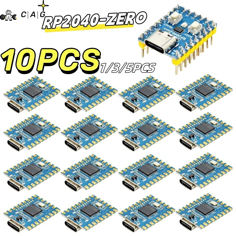 1-10PCS-Raspberry-Pi-RP2040-Zero-Microcontroller-PICO-Development-Board-RP2040-Dual-core-Cortex ...