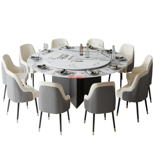 Italiaanse Marmeren Eettafel Ronde Tafel Grote Familie, 50% OFF