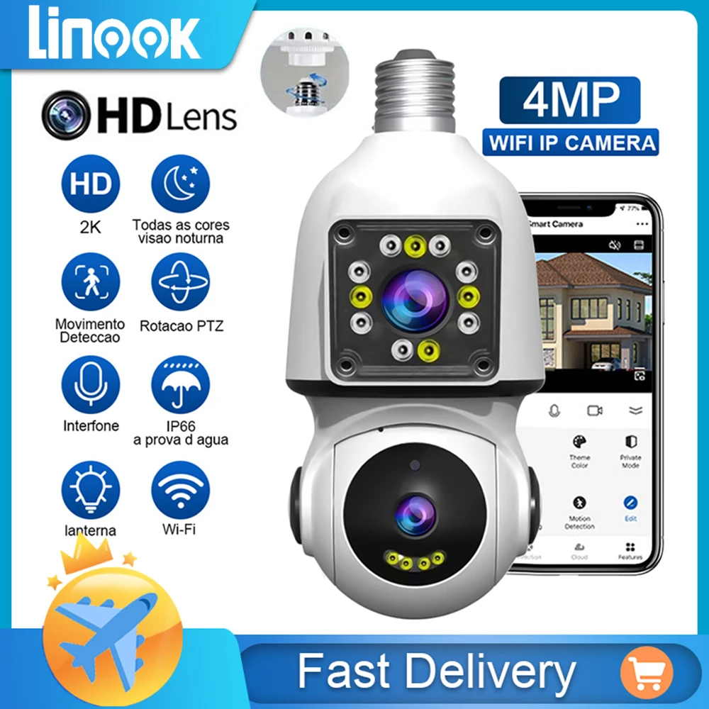 Linook-CCTV-Wireless-WiFi-Camera-Mini-L-mpada-Home-Security-Full-Color ...