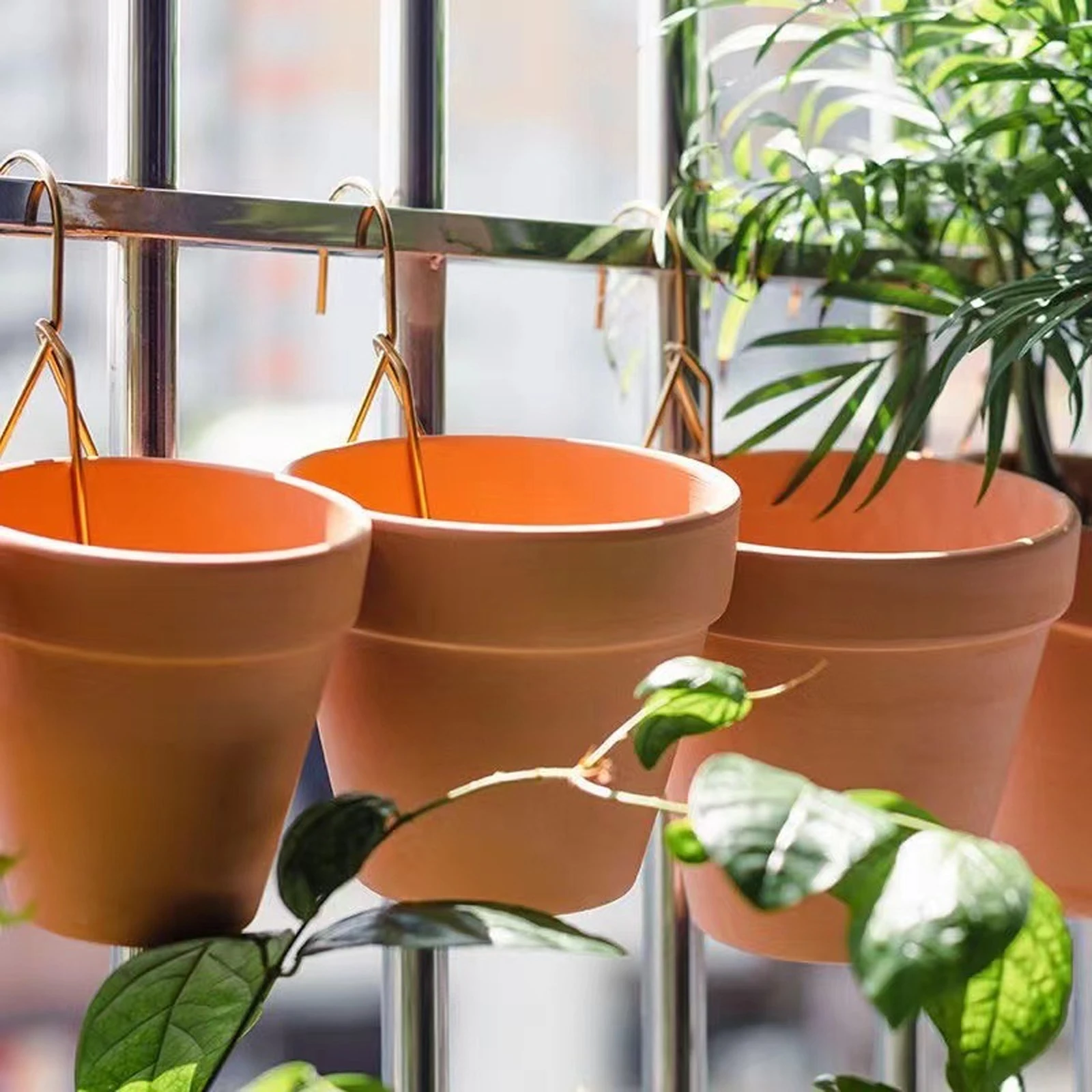 Jardiniere-bac a fleur,Crochets pour pot de fleurs en acier inoxydable ...