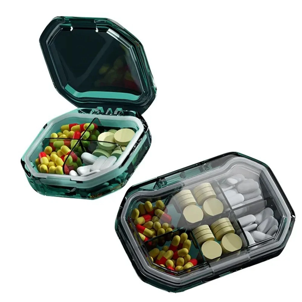 6 Grids Pill Storage Box Travel Medicines Storage Box Drug Separation 4 ...