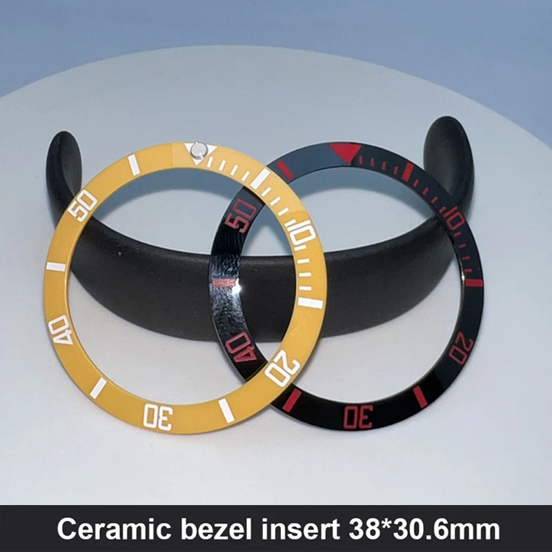 38x30-6mm-yellow-curved-ceramic-bezel-insert-fits-Seiko-SKX007-case ...