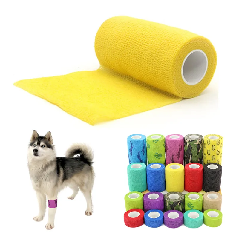 1 Roll Pet Dog Elastic Medical Bandage First Aid WrapTape For Pet Leg ...