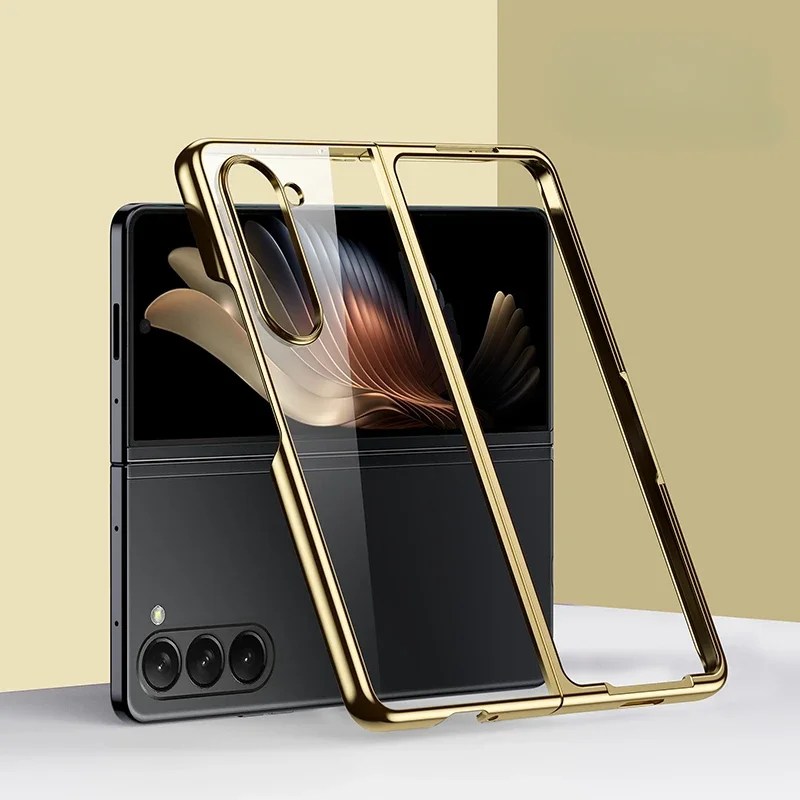 Electroplated Transparent Phone Case for Samsung Galaxy Z Fold 7 6 5 4 ...