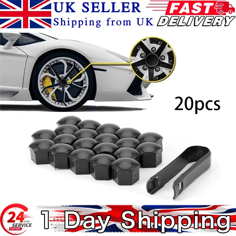 20Pcs Wheel Nut Caps Bolt Covers 17mm Universal Any Car For Audi VW BMW ...