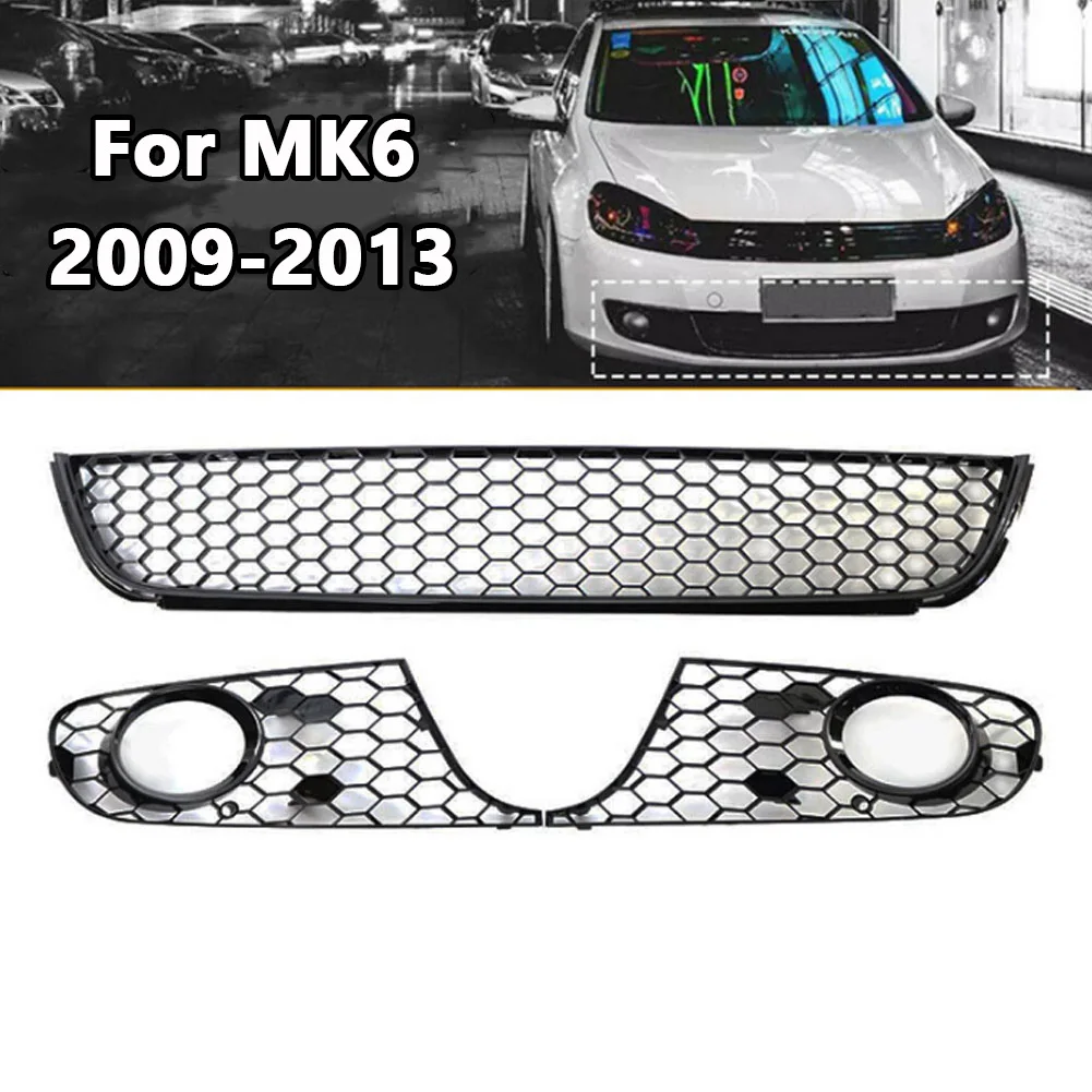 Honeycomb-Mesh-Front-Hood-Grille-With-Fog-Light-Grill-Cover-Left-And ...