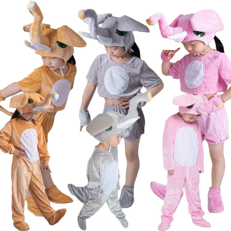 Children's and Adult Cosplay Elephant Costume - Family Matching Cartoon ...