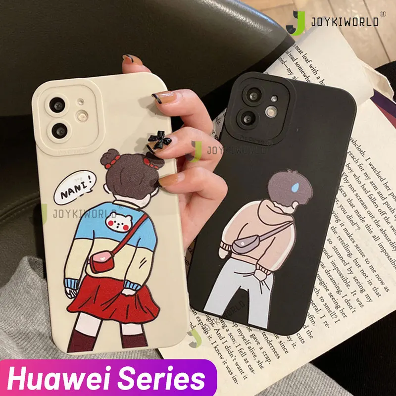 Funda de teléfono con dibujos animados para Huawei, carcasa trasera con ...