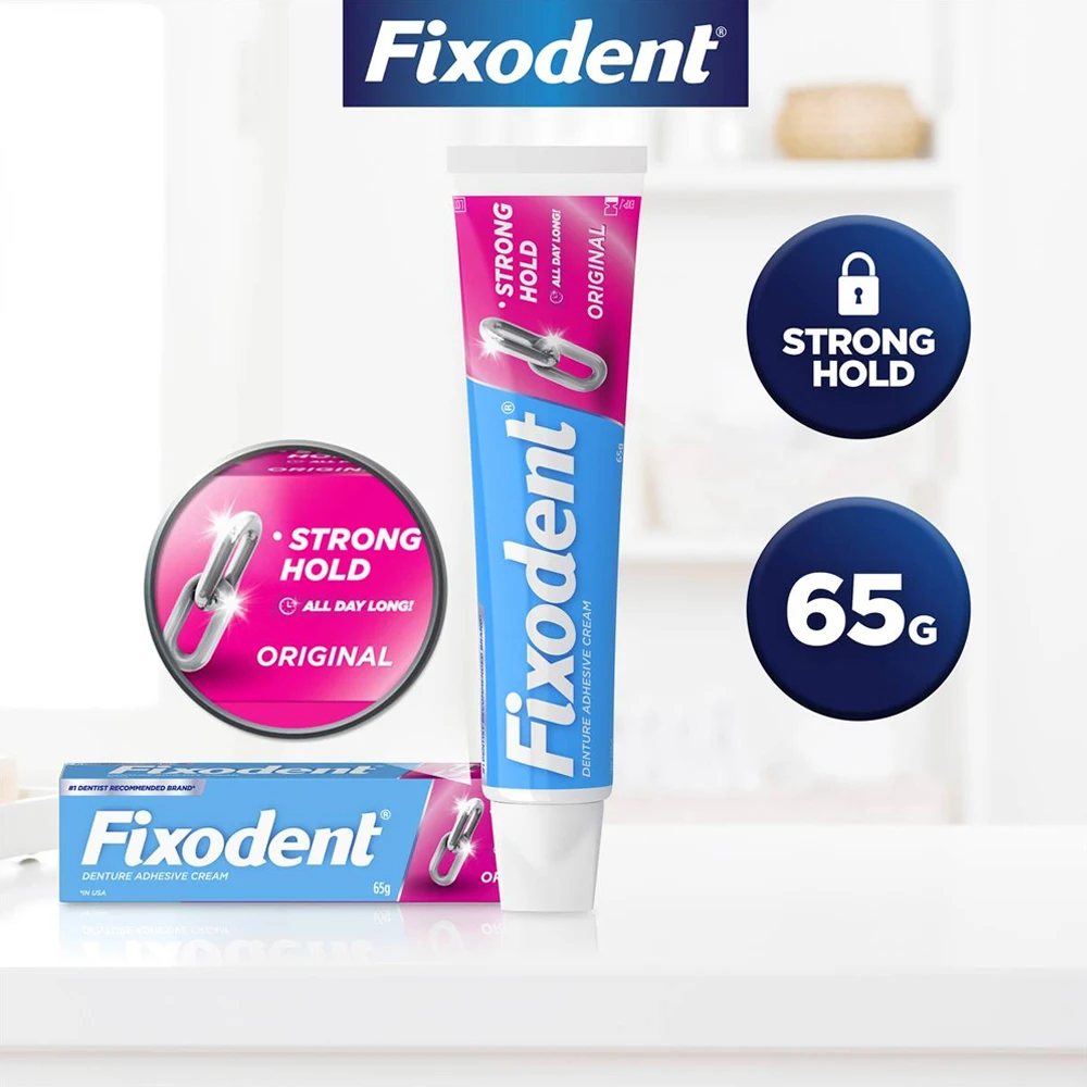 Fixodent-Dental-Adhesive-Cream-for-Denture-Original-65g-Strong-Complete ...