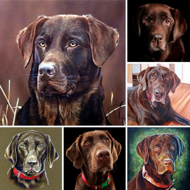 Chocolate Lab Hunting Painting