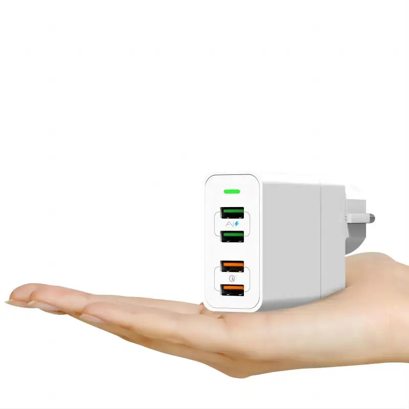 60w power adapter wall charger package uk usb and type c 4 ports for ...