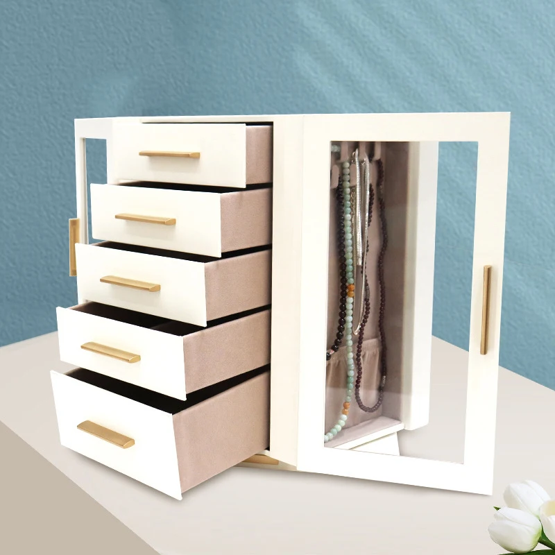 Large-capacity-jewelry-box-rotating-multi-layer-double-door-ring ...