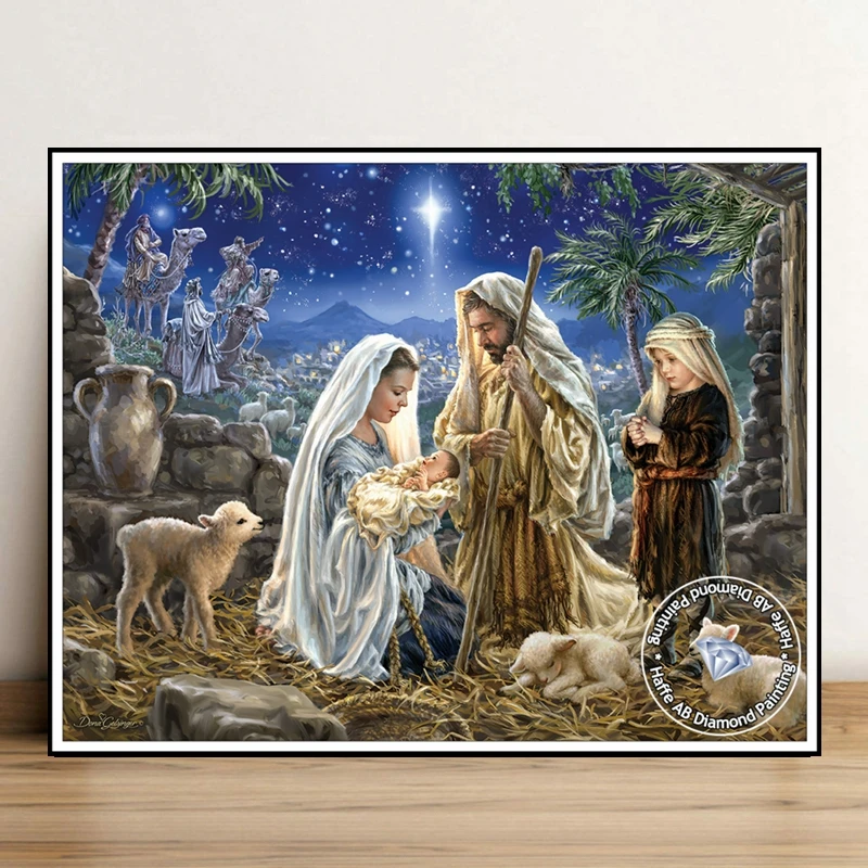 Christmas Nativity Scene Painting