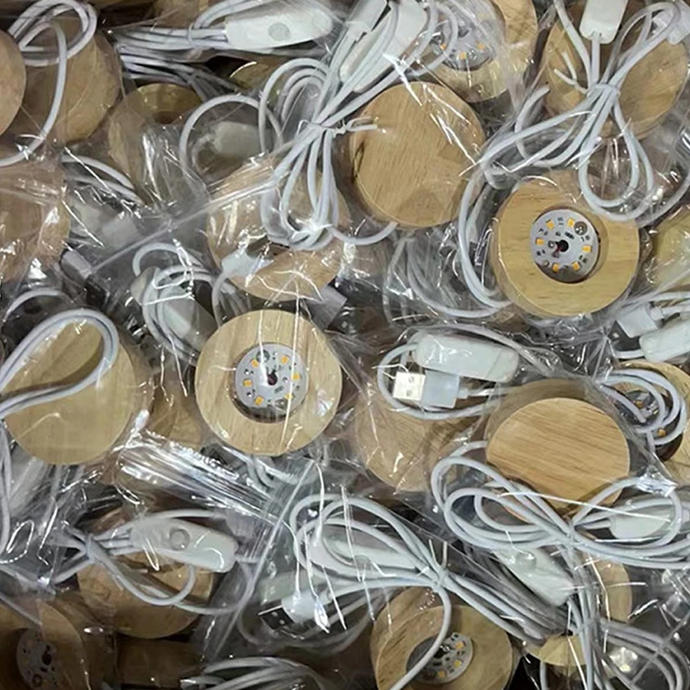 Led-Solid-Wood-Lamp-Holder-With-USB-Data-Cable-6-Built-in-LED-Lamp ...