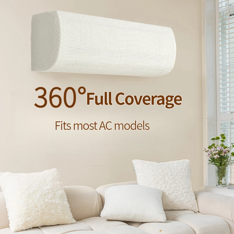 Wall-Mounted Air Conditioner Cover Elastic Jacquard Fabric,Easy Clean ...