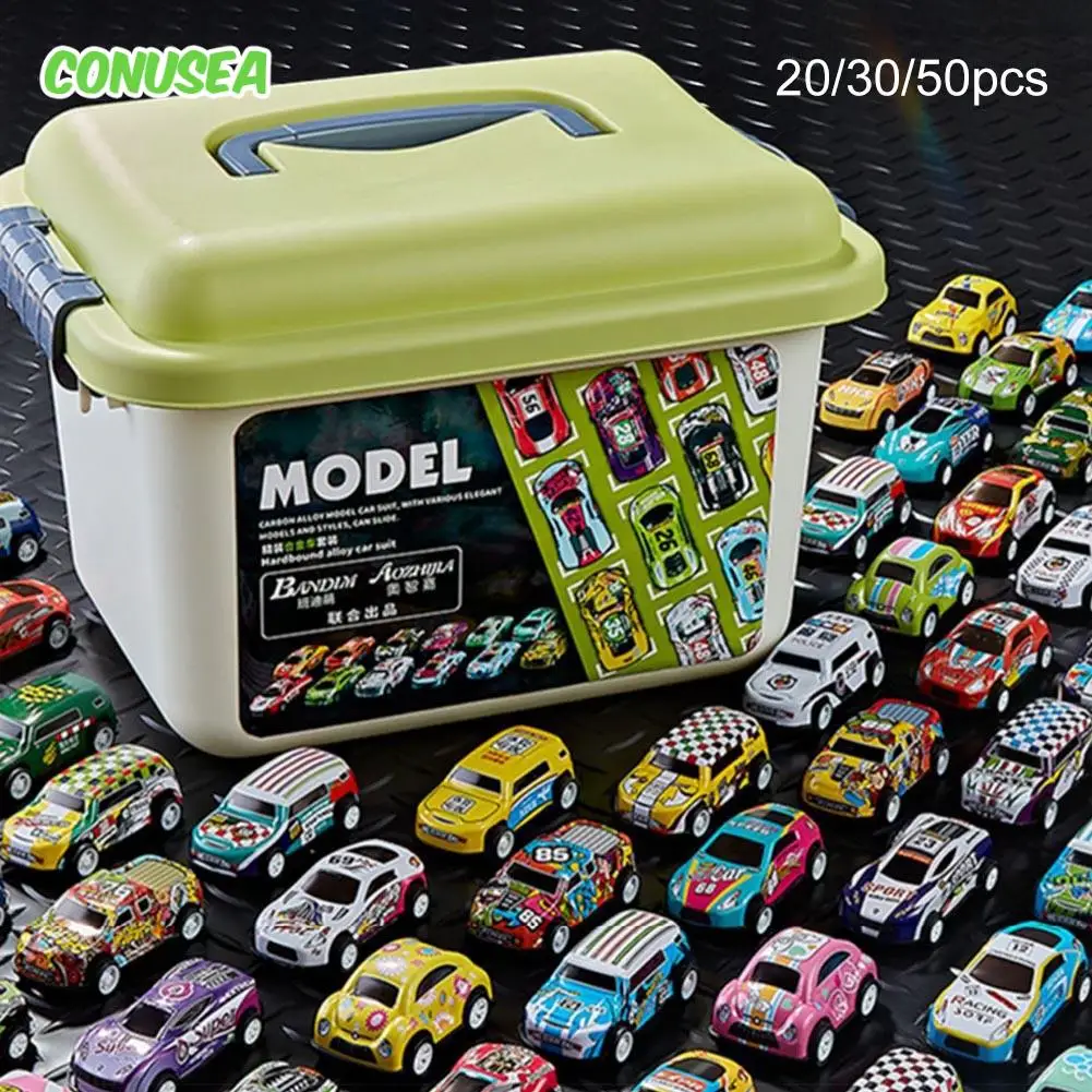50-30-20Pcs-Mini-Alloy-Car-Model-Set-with-Storage-Box-Diecast-Cars-for ...