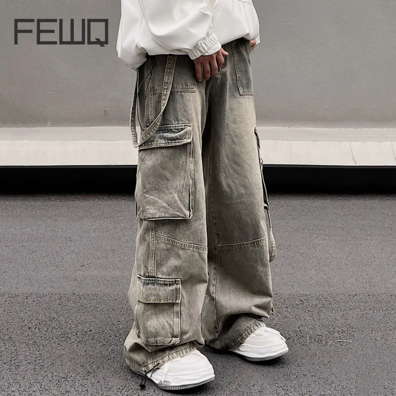 FEWQ-Men-Jeans-American-Straight-Tube-Mud-Dyed-Autumn-Winter-Loose ...