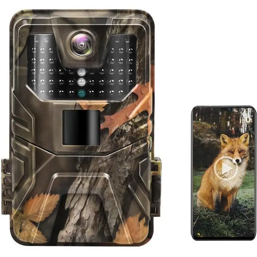 WIFI Live Stream Trail Camera 4K 30MP APP Bluetooth Control Hunting ...