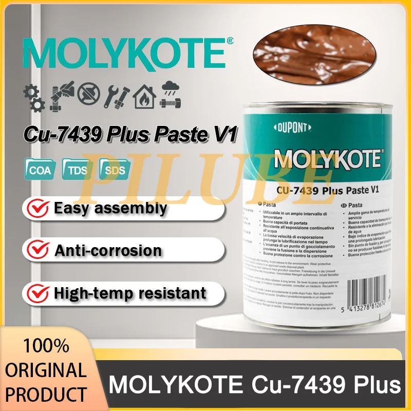 MOLYKOTE Cu-7439 Plus Paste V1 Copper Based Anti Seize Lubricant for ...