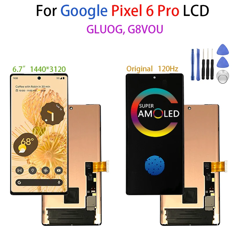 Original-AMOLED-For-Google-Pixel-6-Pro-Pixel6-Pro-GLUOG-G8VOU-Lcd ...