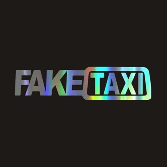 15cm FAKE TAXI Car Decal Emblem Self Adhesive Vinyl Decoration ...
