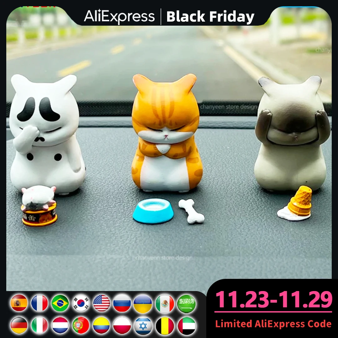 1-3-9Pcs-Cute-Cat-Mini-Model-Doll-Ornaments-Figures-Statue-Desktop ...