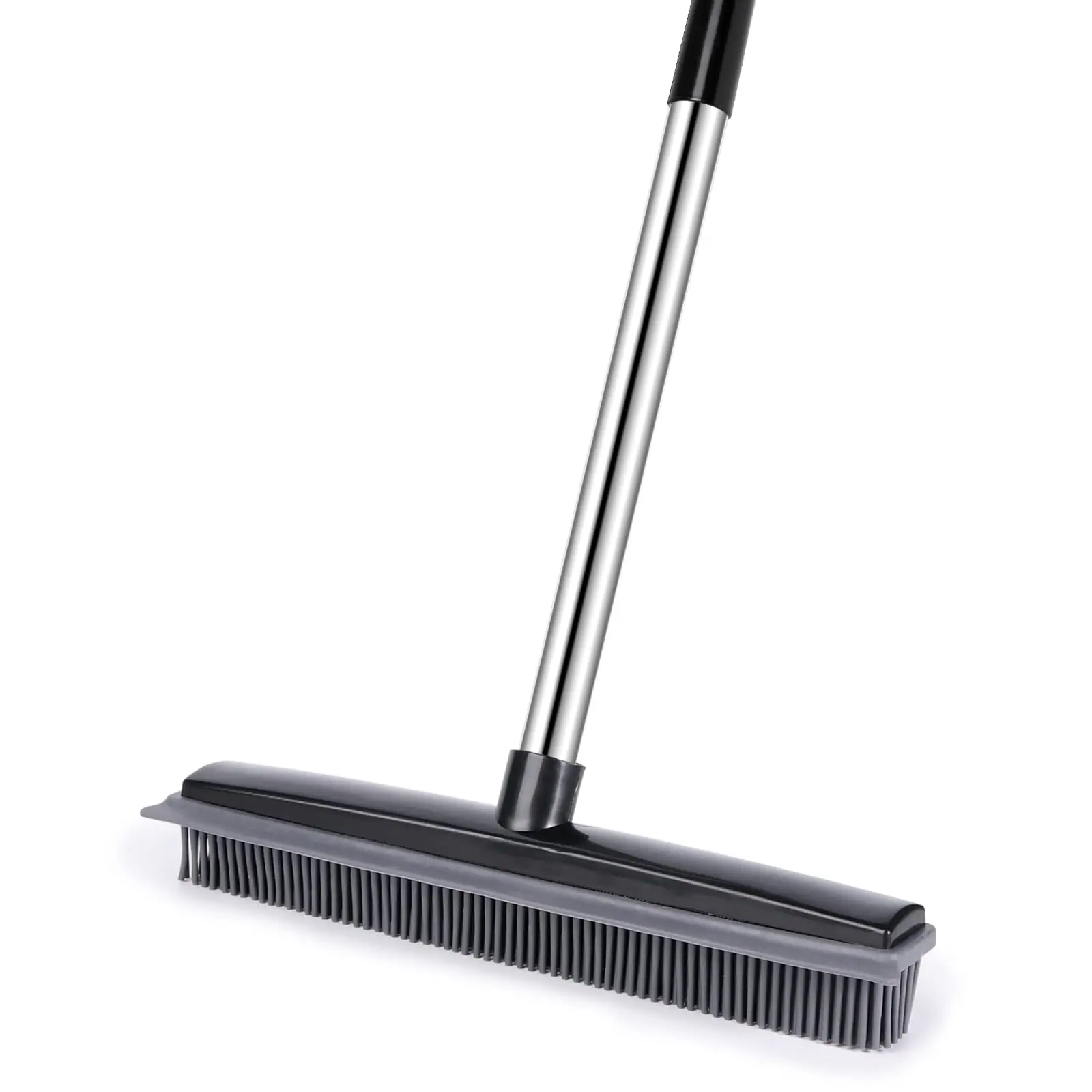 Push Broom, Soft Bristle Rubber Sweeper Squeegee Edge With 59 Inches ...