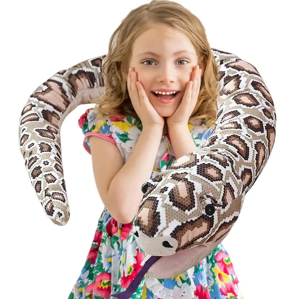 Big Snake Stuffy 59in Snake Puppet Comfortable Realistic Snake Natural ...