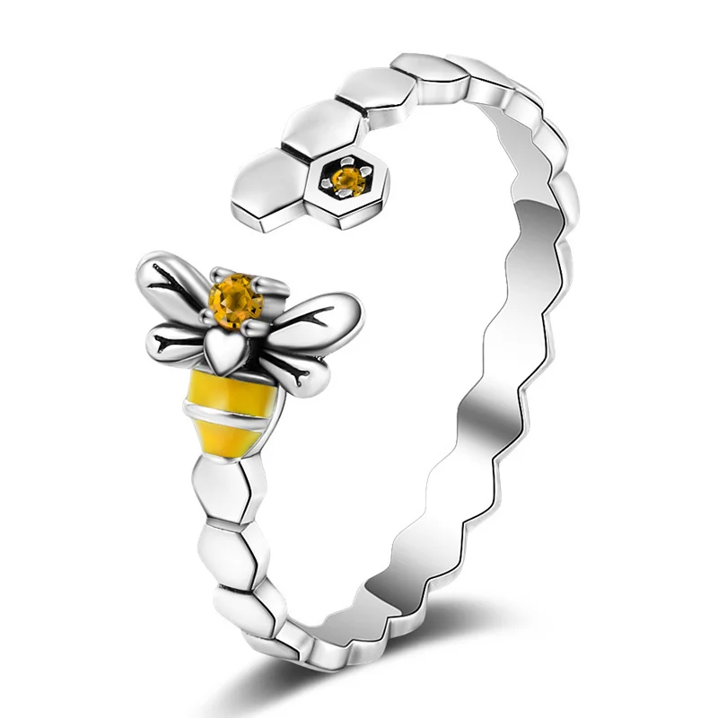Bee Adjustable Rings Women | 925 Sterling Silver Bee Ring - 925 ...