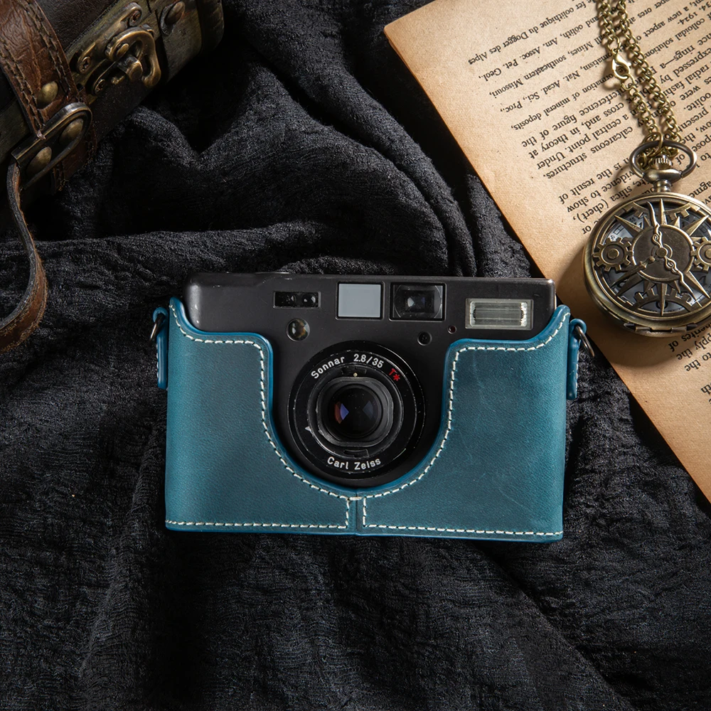 T3 Retro Handmade Camera Bag G1 Genuine Leather Half Case For Contax G1 ...