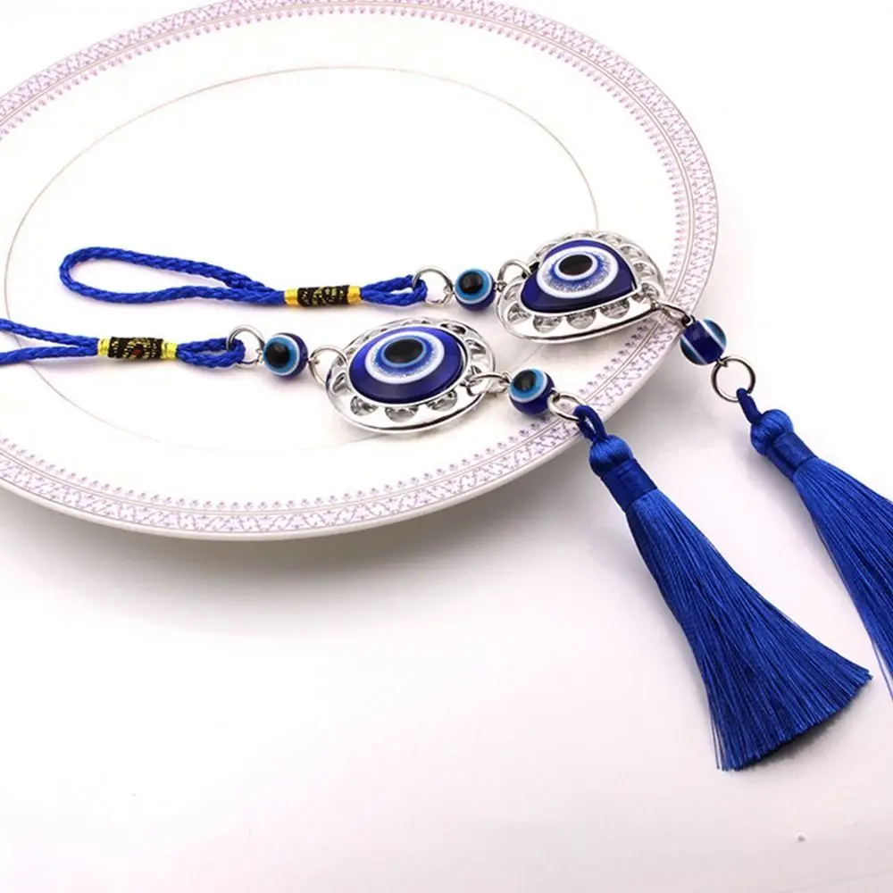 Demon Eye Lucky Charm Protection Tassel Crystals Feng Shui Car Room ...