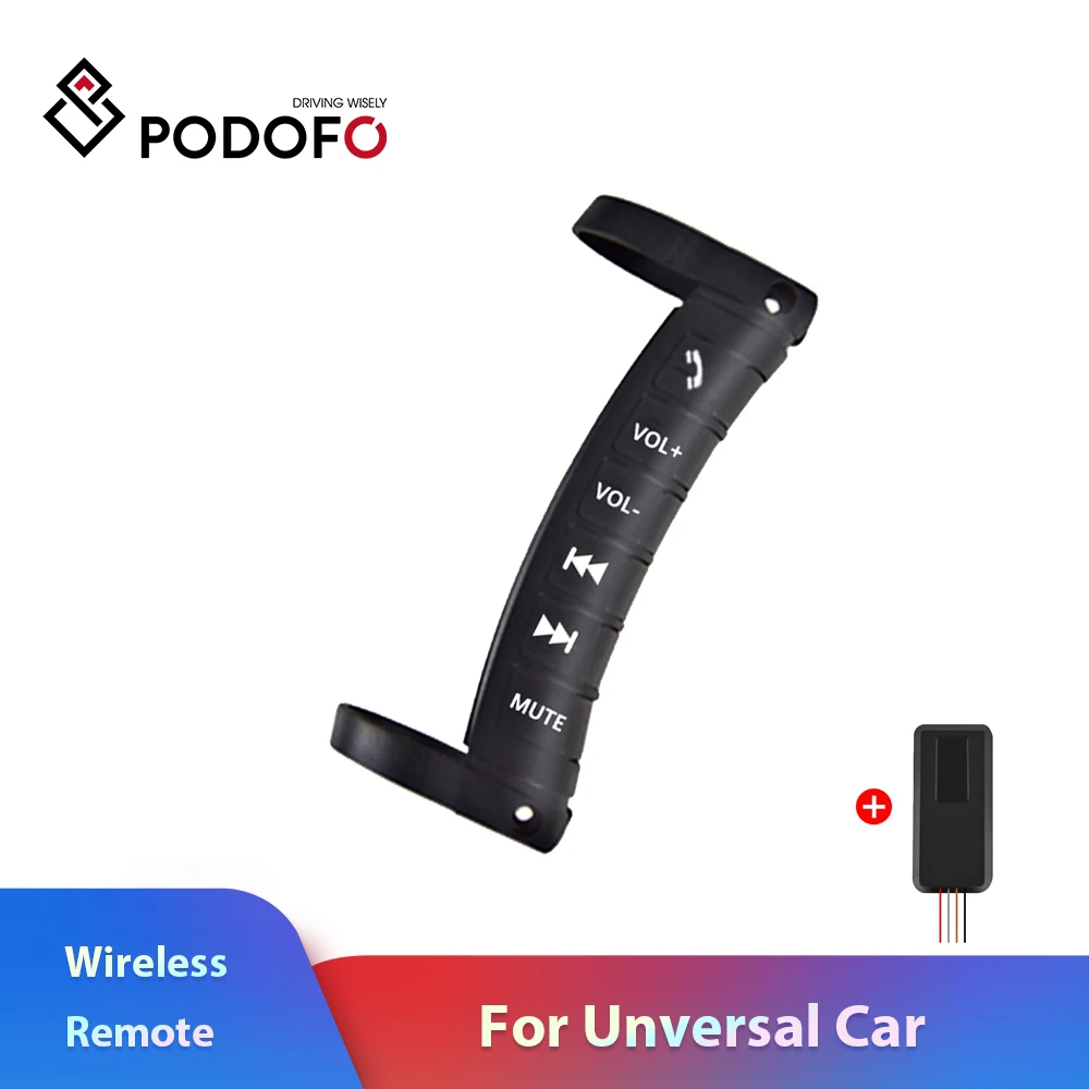 Podofo Universal Multi function Car Steering Wheel Remote Controls for ...