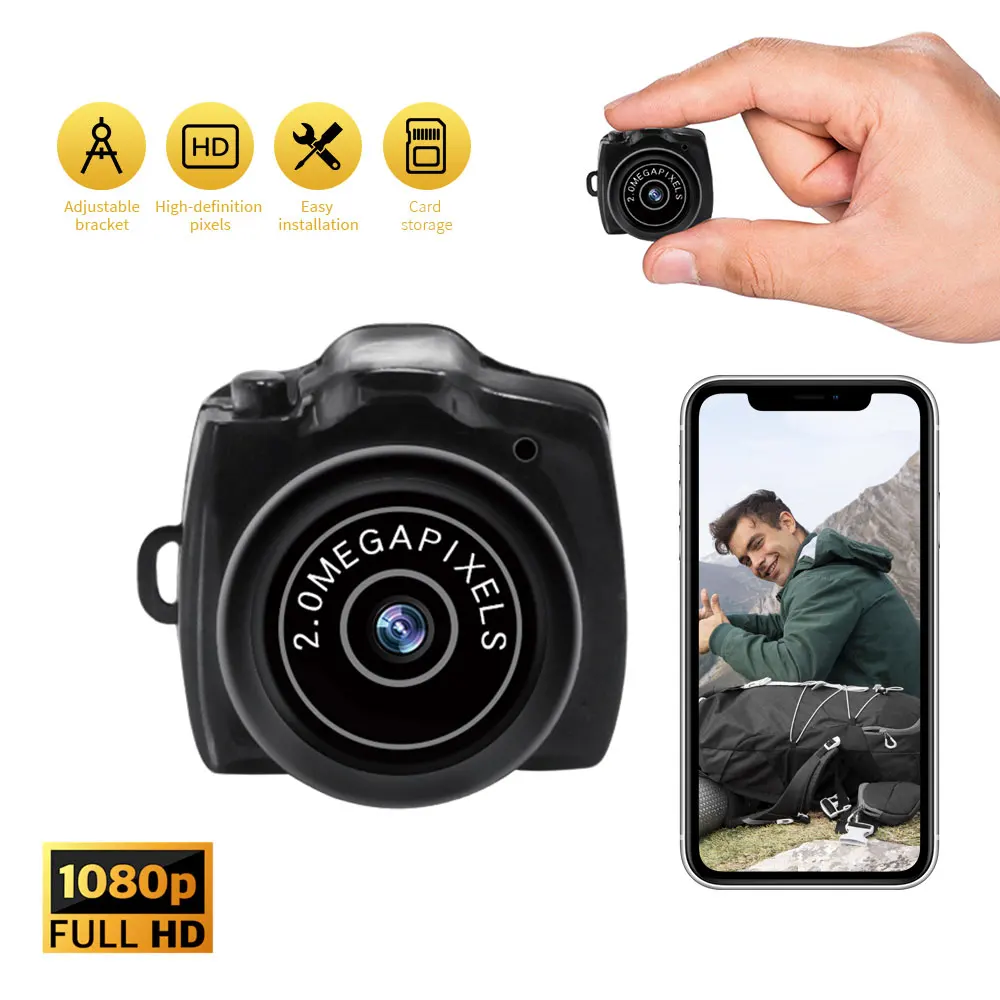 Y2000 HD 1080P Mini Camera with Screen Retro Ultra Compact Portable ...