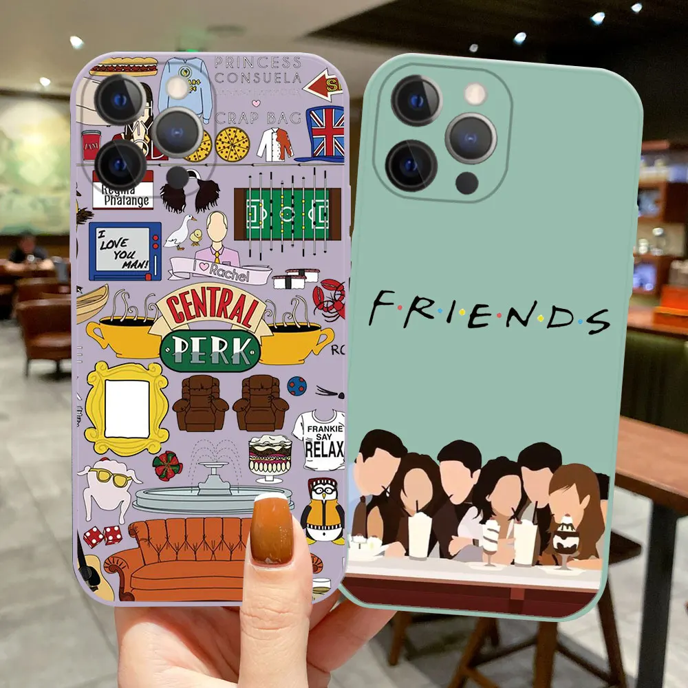 Cartoon-funny-Friends-TV-Show-Phone-Case-For-iPhone15-14-13-12-11-Pro ...