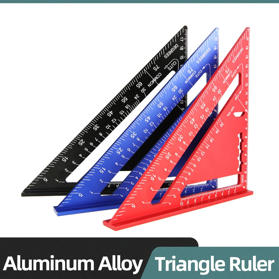 Aluminum-Alloy-Triangular-Ruler-45-Measuring-Protractor-Angle-Ruler ...
