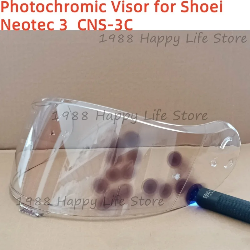 Photochromic Visor for Shoei Neotec 3 CNS-3C CNS 3C Helmet Shield Lens ...