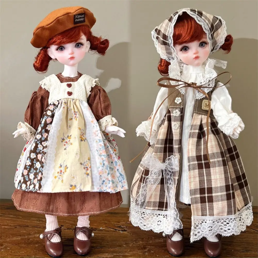Girls-BJD-Boneca-Fashion-Outfit-Set-Vestido-bonito-Chap-u-Headwear-Girl ...