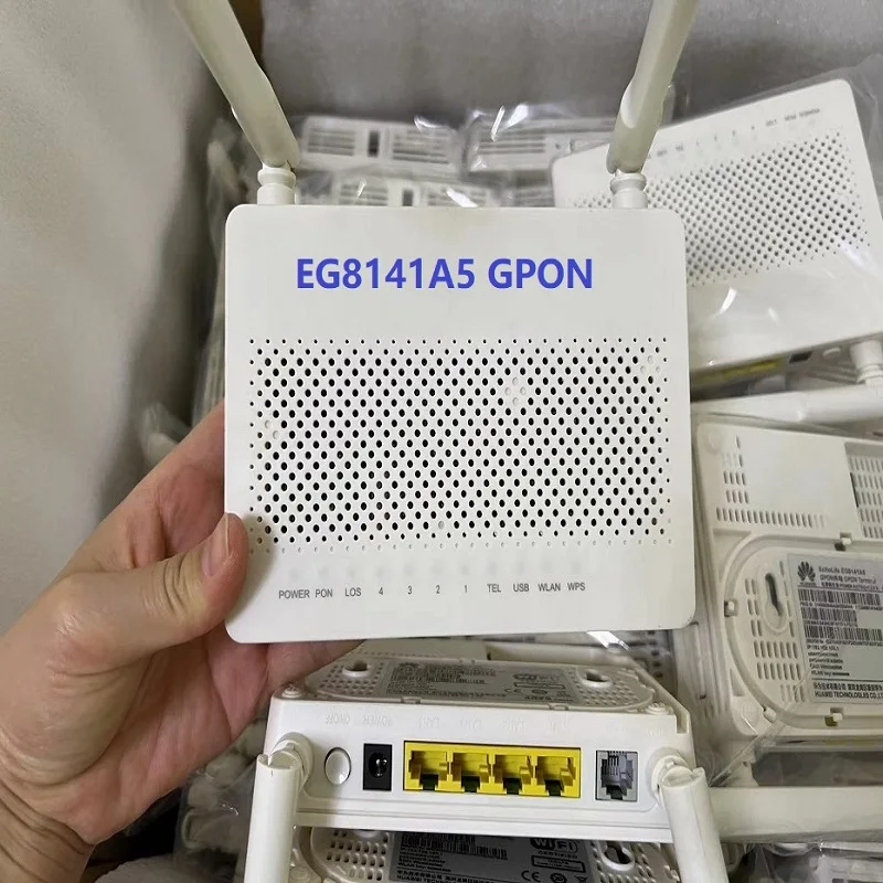 8pcs NEW original HW EG8141A5 Gpon ONU FTTH modem router bare metal + adapter 1GE + 3FE + 1tel ...
