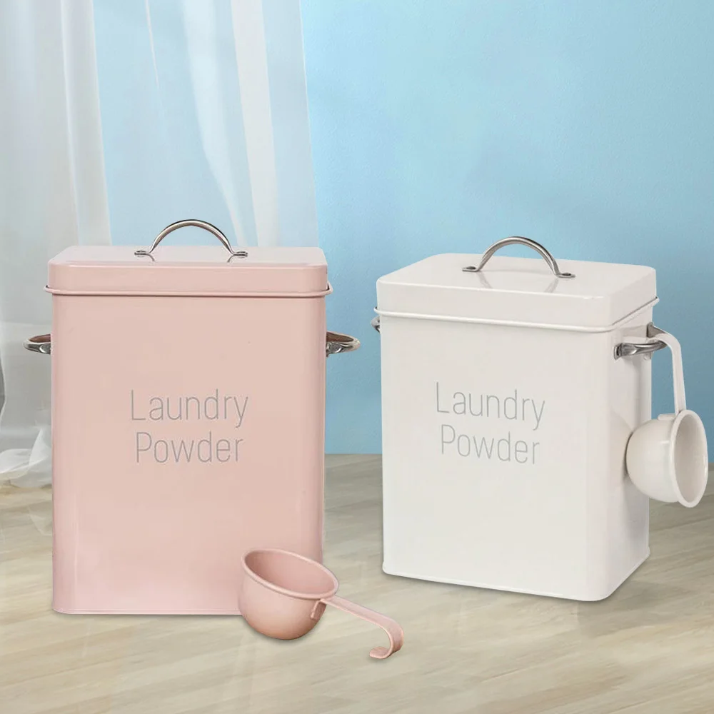 Large-Capacity-Laundry-Detergent-Powder-Storage-Tin-Box-Lightweight ...