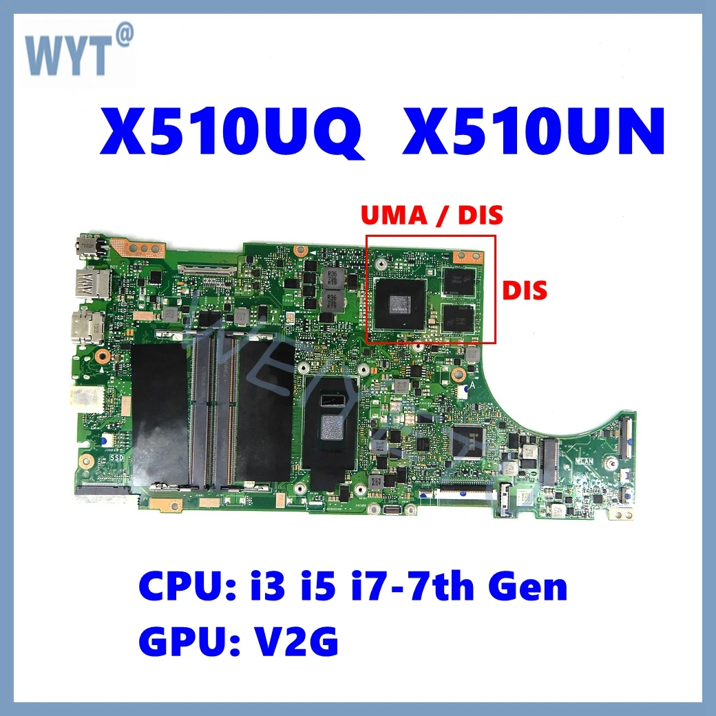 X510UQ/UN Mainboard For ASUS X510U/UQ/UQR X510UR X510UN/UNR X510UF ...