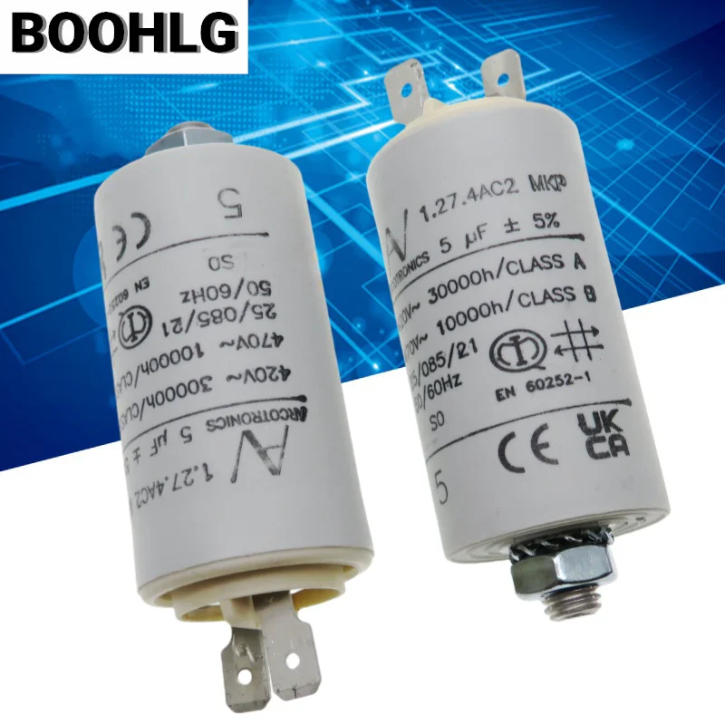 1PCS AC starting capacitor AV Arcotronics 1.27.4AC2 MKP 5UF 420V-470V ...