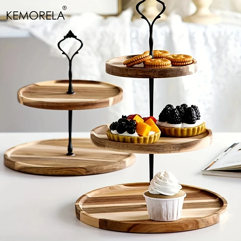 2-3-layer-Removable-Cake-Stand-Wooden-Dried-Fruit-Tray-Fruit-Snack-Dish ...