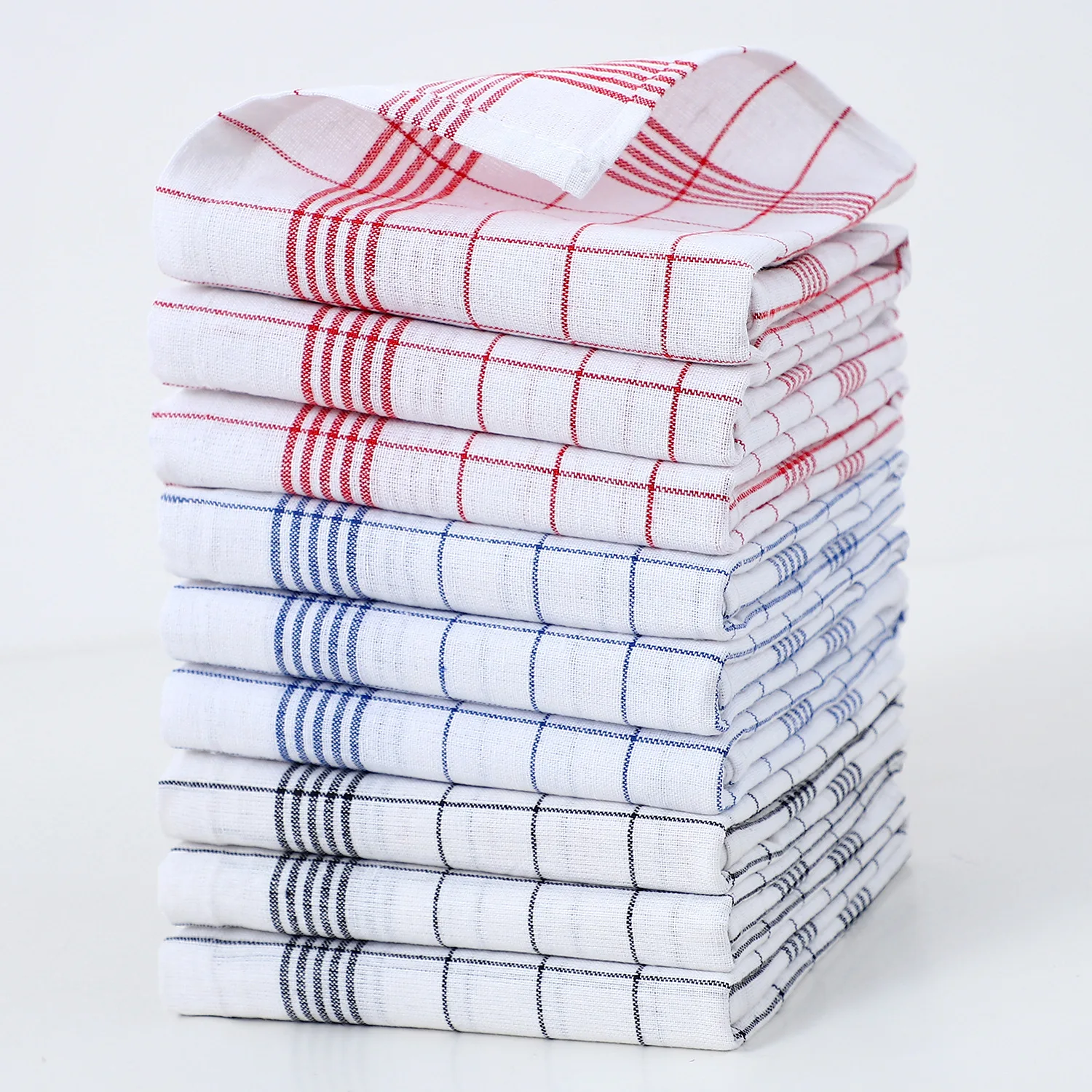 1/5/10pcs Classic Plaid Dish Towel Scouring Pad, Soft Large Size ...