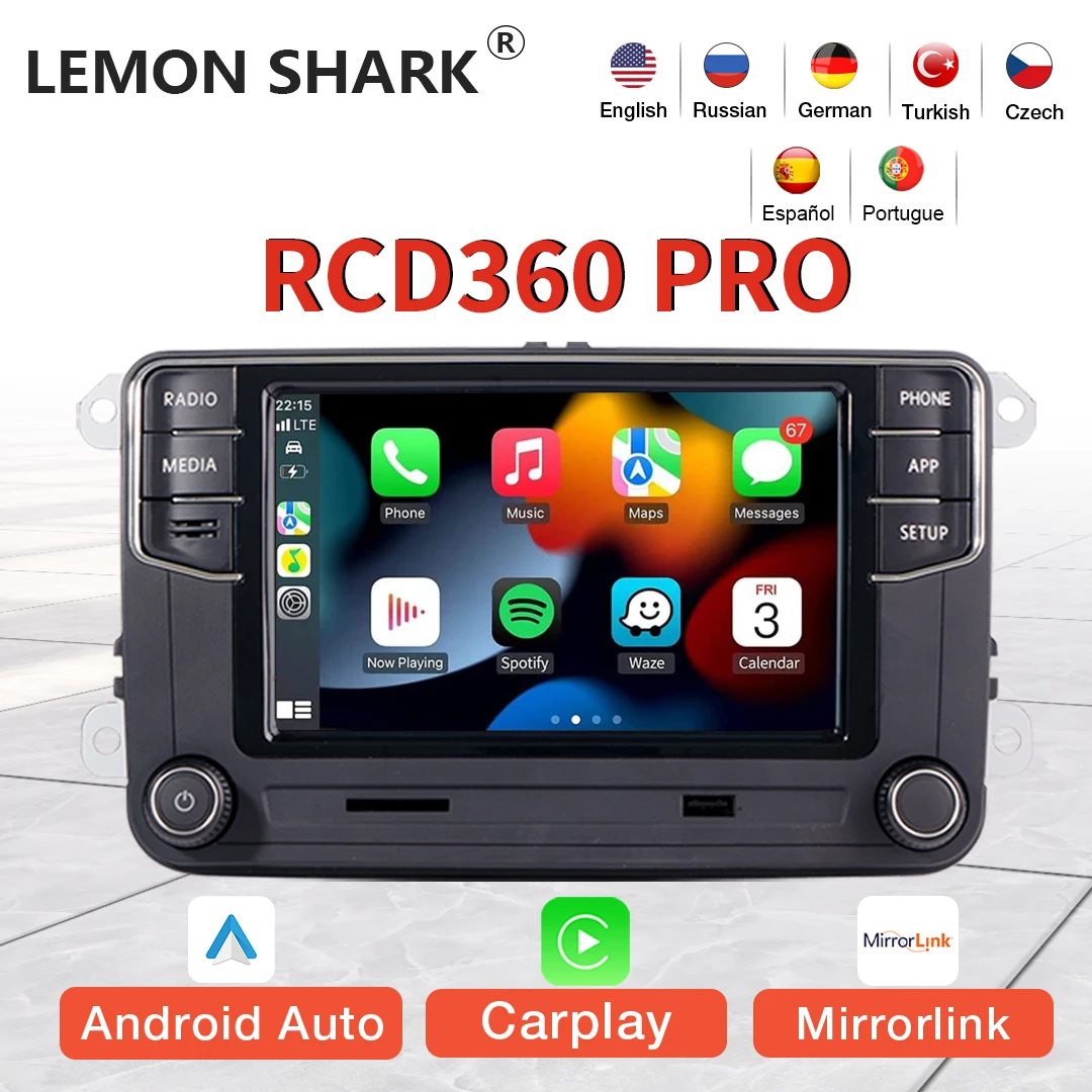 Radio-con-Android-para-coche-reproductor-con-Carplay-NONAME-RCD360-PRO ...