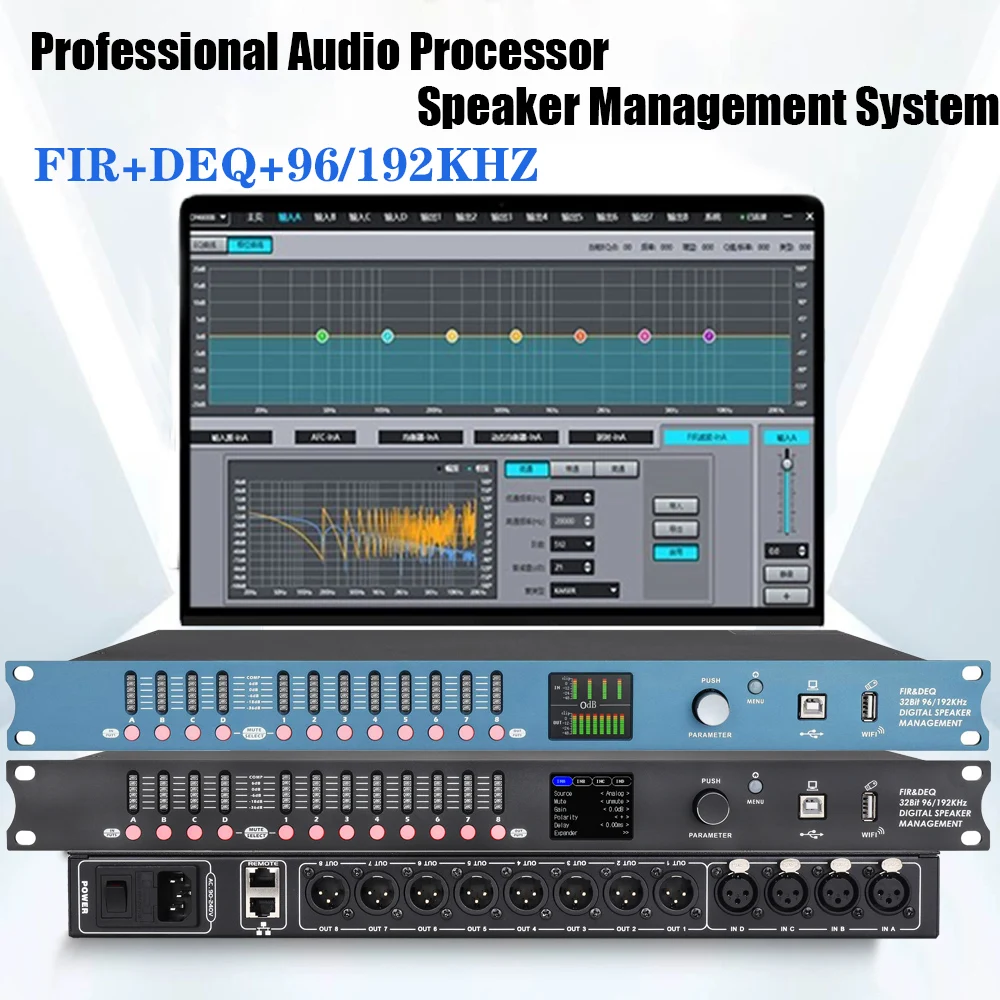 Processeur-audio-num-rique-professionnel-DP48X-4-entr-es-de-sortie-Driverack-Procesador-avec ...