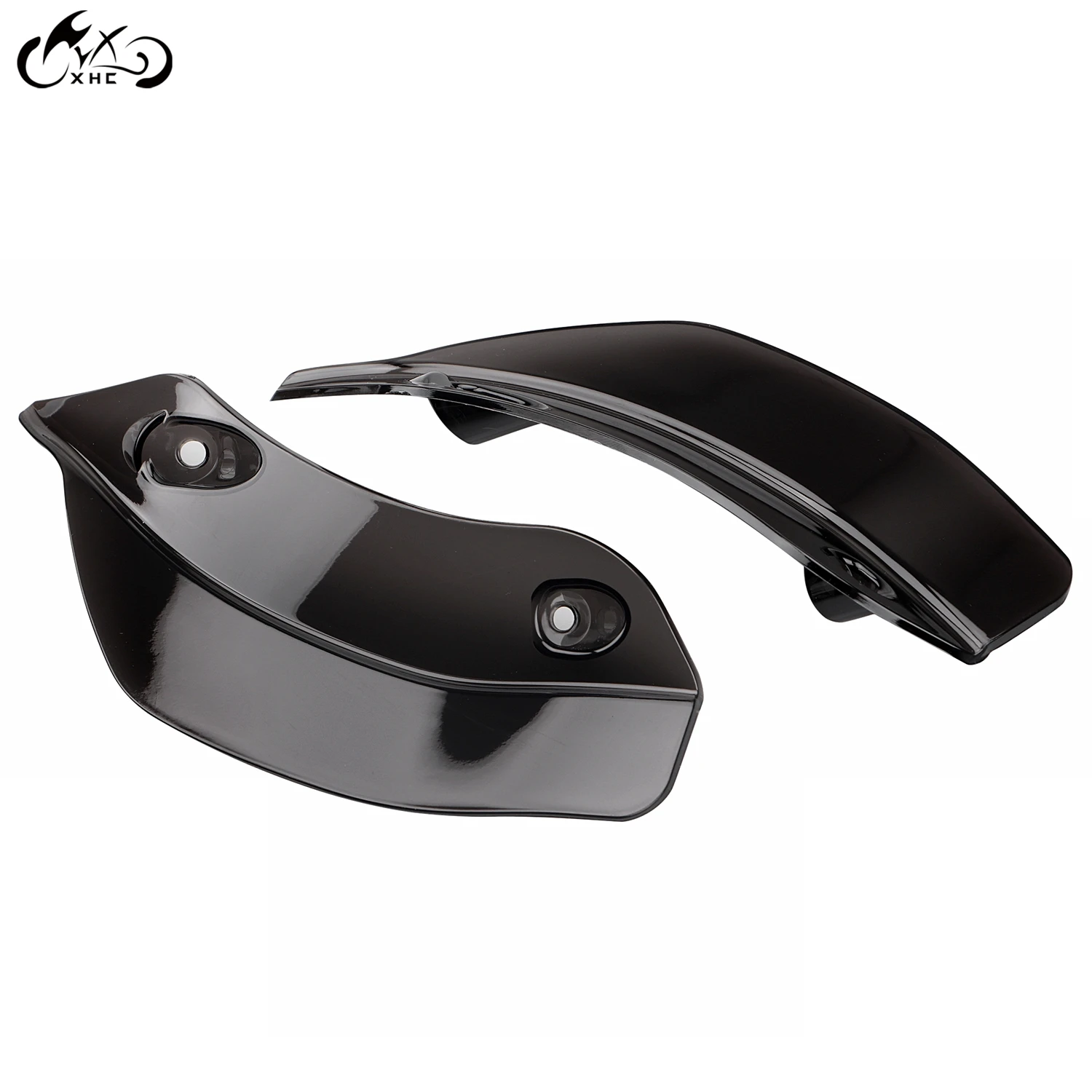 할리 로드 글라이드 Cvo 울트라 스페셜 Fltrxs 15 23 용 오토바이 블랙 사이드 윈드 실드 어퍼 배트윙 페어링 에어 디플렉터커버 And 장식품 쇠시리