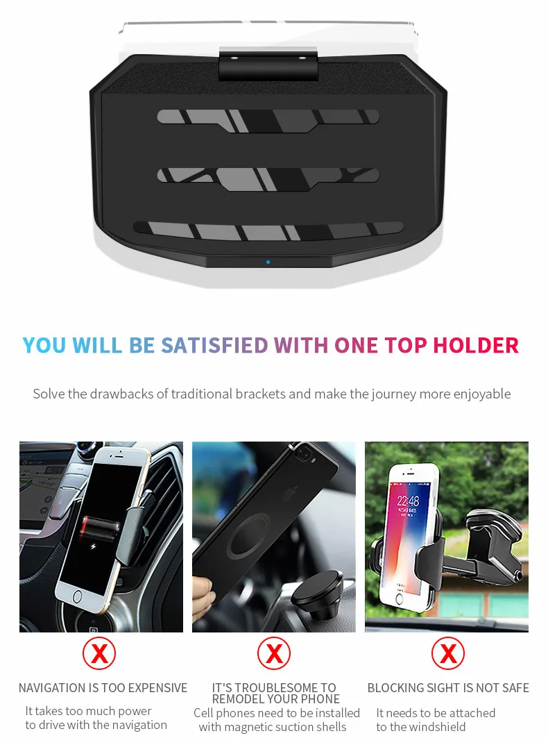 Car Hud Head-Up Display Mobile Phone stand Hud HD Car Navigation ...