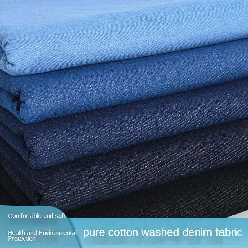 150cmx50cm-Pure-Cotton-Washed-Denim-Fabric-Autumn-Winter-Thick-Medium ...