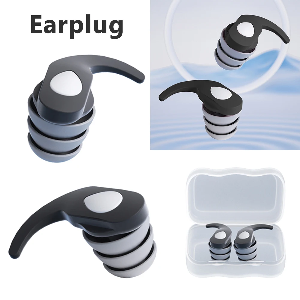 1-Pair-Silicone-Noise-Reduction-Earplug-Soft-Comfort-Anti-Noise-Ear ...