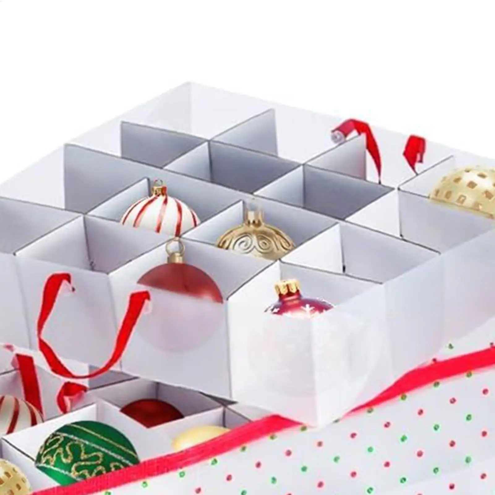 Ящик для хранения рождественских украшений 128 Grid | AliExpress